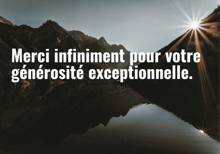 60 Mots de remerciement pour la générosité - questions à poser