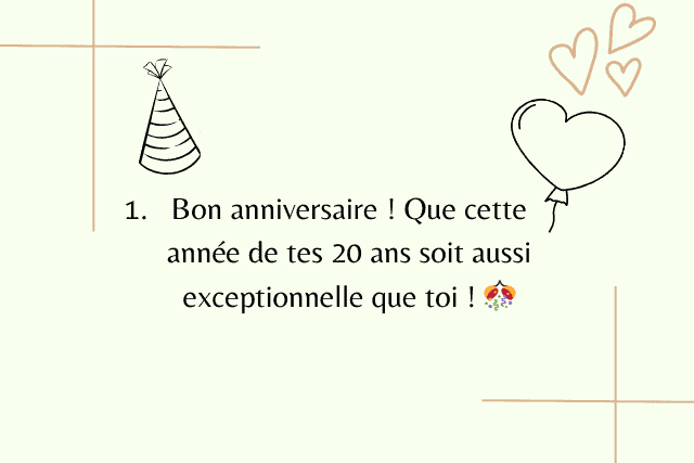 Texte d’anniversaire 20 Ans : originaux et humoristiques - questions à ...
