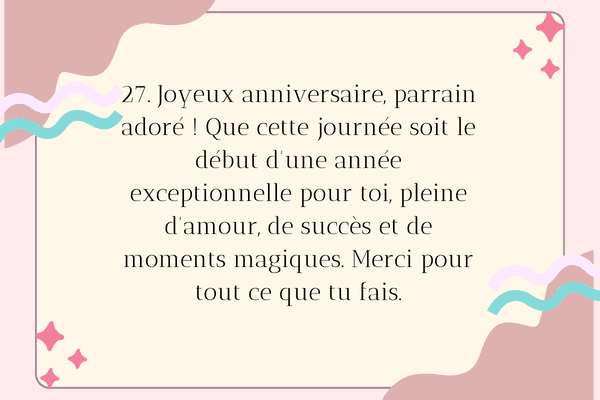 Textes touchants joyeux anniversaire mon parrain - questions à poser