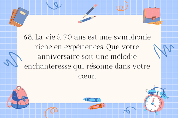 Texte d'anniversaire 70 ans avec citations et humour - questions à poser