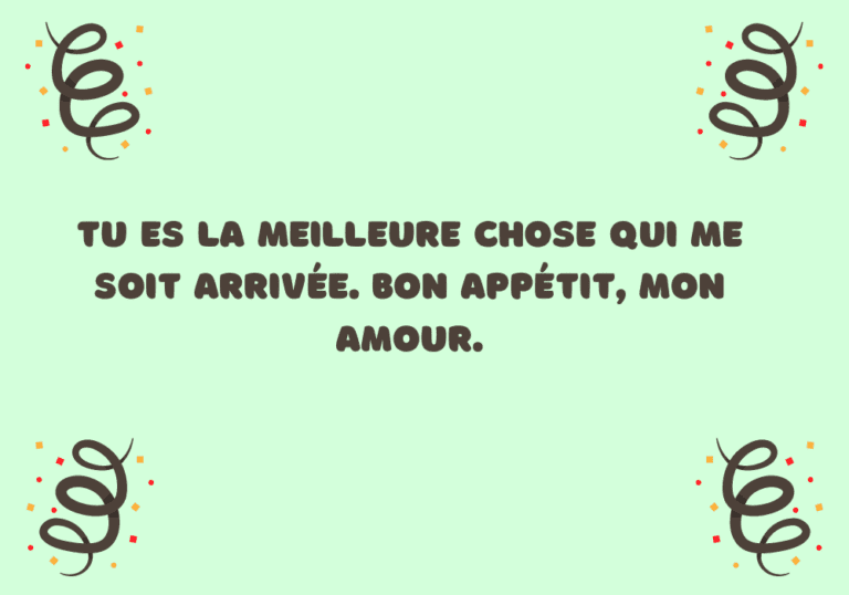 60 SMS pour dire Bon Appétit Mon Amour je t'aime - questions à poser
