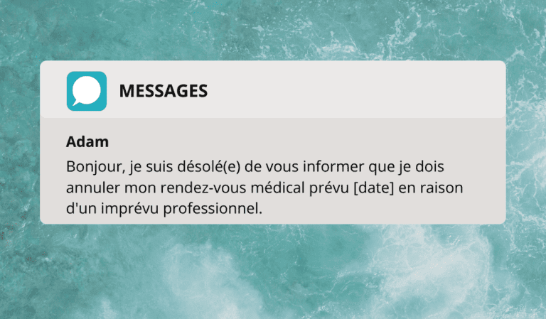 Exemples SMS pour annuler un rendez vous - questions à poser