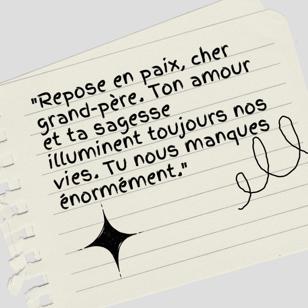 Textes pour rendre hommage à mon grand-père décédé - questions à poser